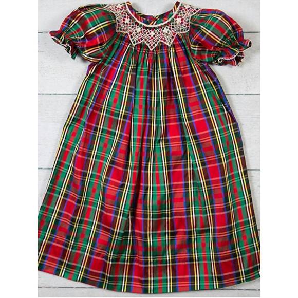 Le Za Me | Dresses | New Le Za Me Sophia Plaid Silk Bishops Dress In ...